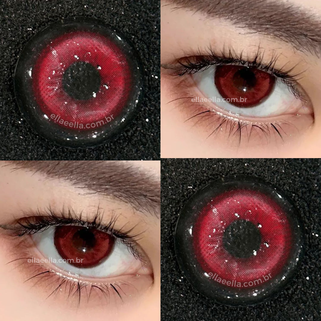 Lente De Contato Cosplay Anual - Annabelle Red